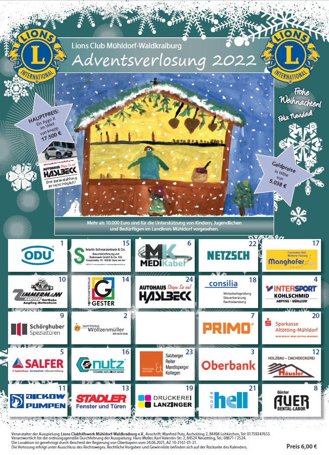 Projekt Adventskalender - Mühldorf-Waldkraiburg - Lions Deutschland